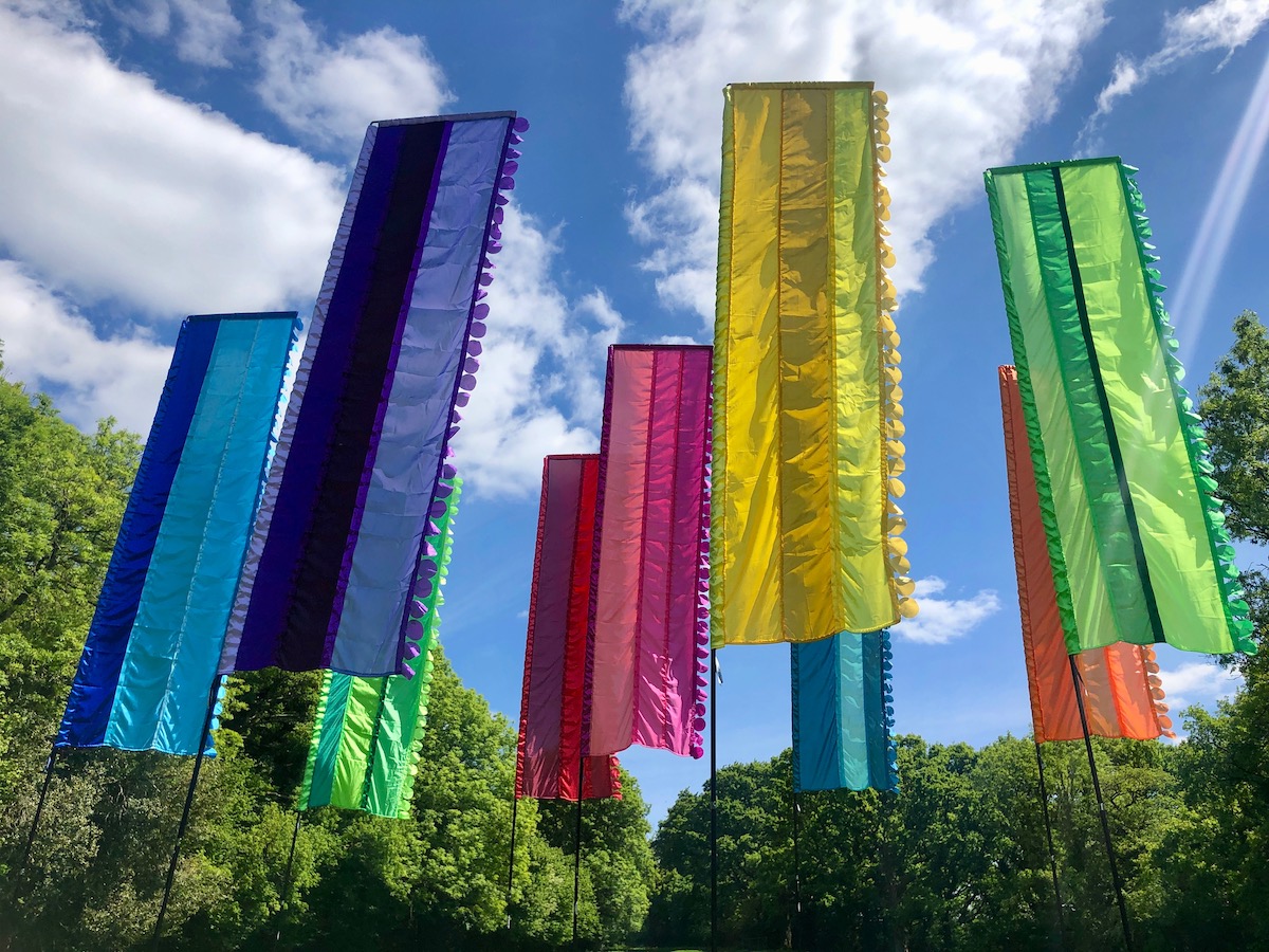 Bright Stripes Festival Flag Gallery - The Event Flag Hire Company